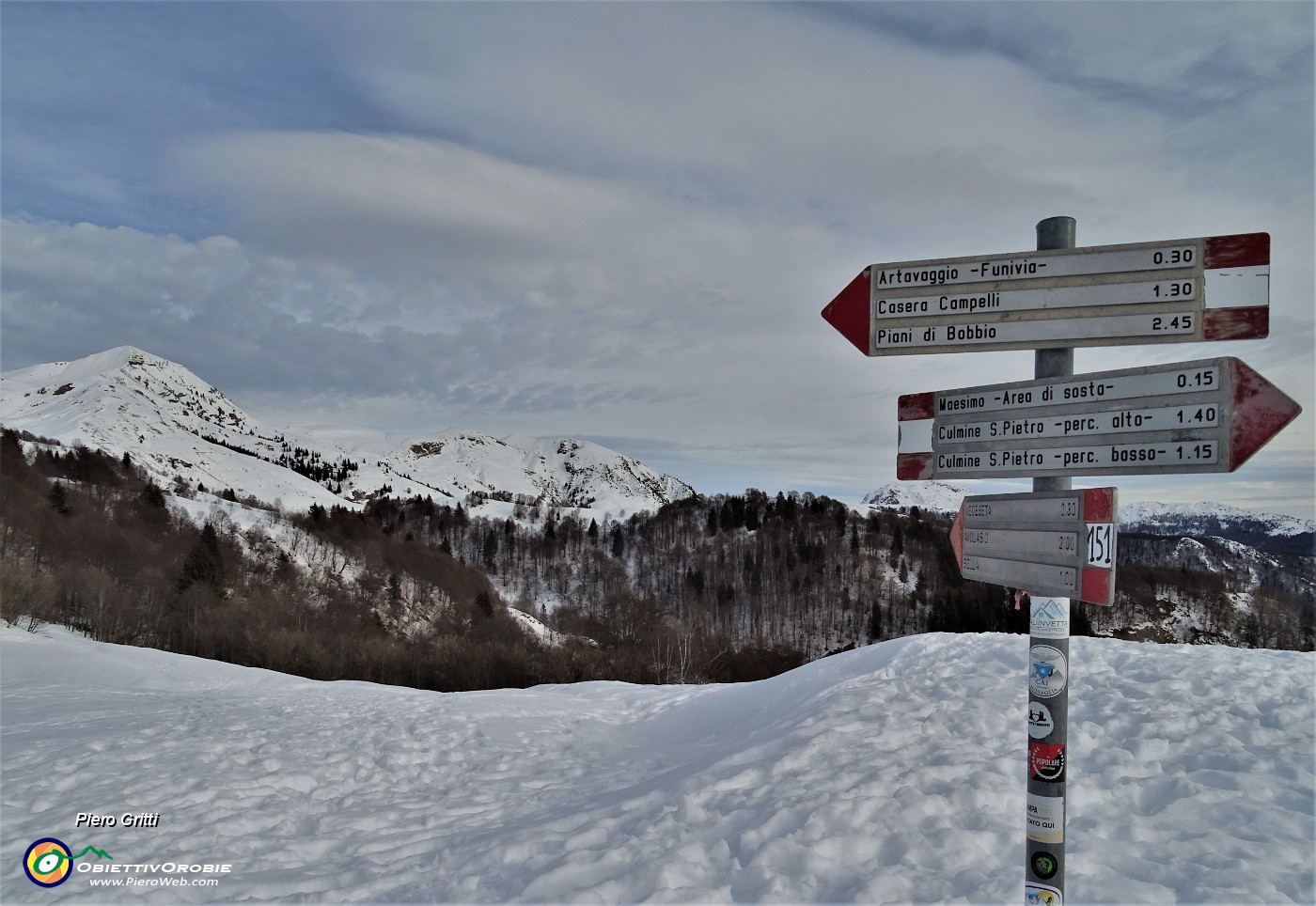 Sulle nevi dei Piani d’Artavaggio (1650 m) da Avolasio (1050 m) il 22 ...