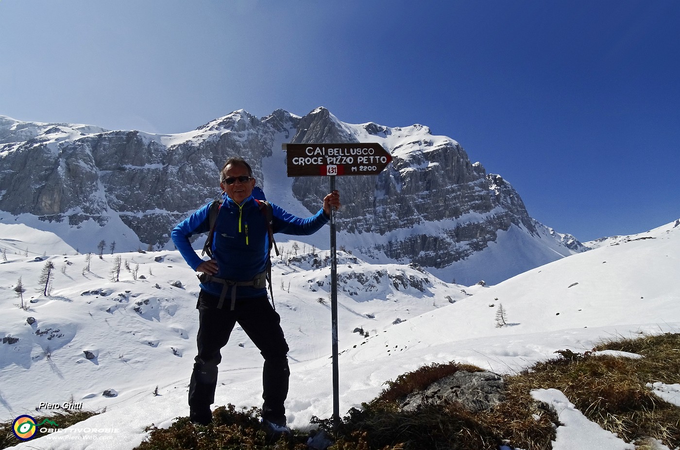 Invernale sul Pizzo di Petto da Colere-Malga Polzone il 19 marzo 2015/ ...