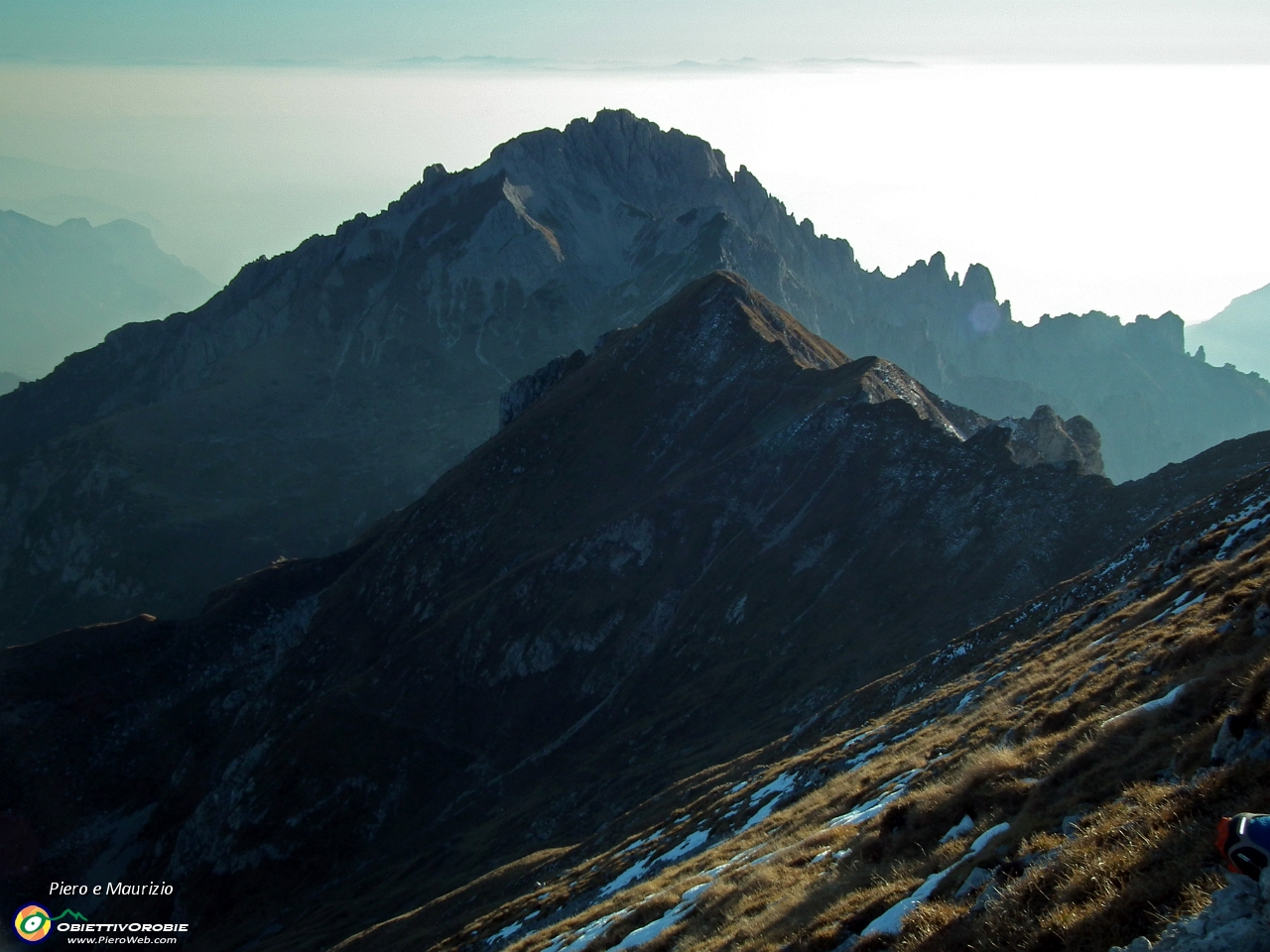 Salita in GRIGNONE dal Pialeral sul sentiero invernale il 16 novembre ...