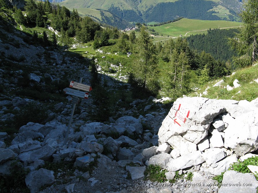 Al Passo dello Scagnello (24 agosto 08)/02_Sentiero 403 bivio Colere ...